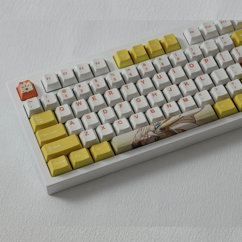 142 Keys Anime Solgaleo Keycaps Cherry Profile PBT 5-side Dye ...