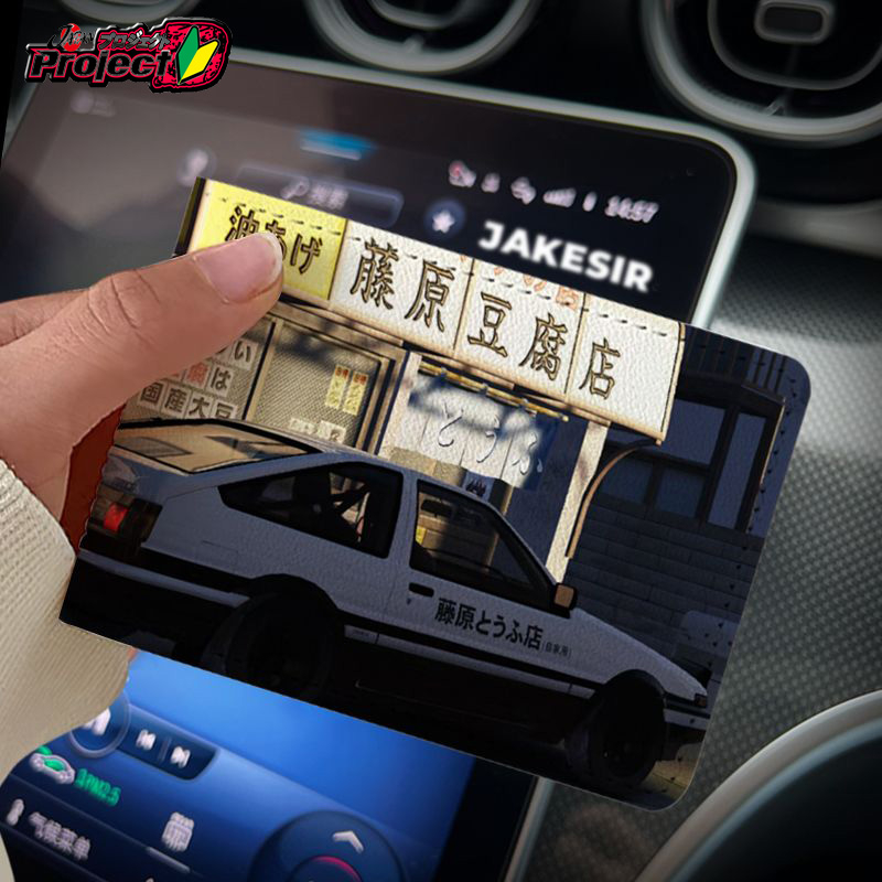 Initial D AE86 Leather Driver License Holder Cover JDM Car Driving ...