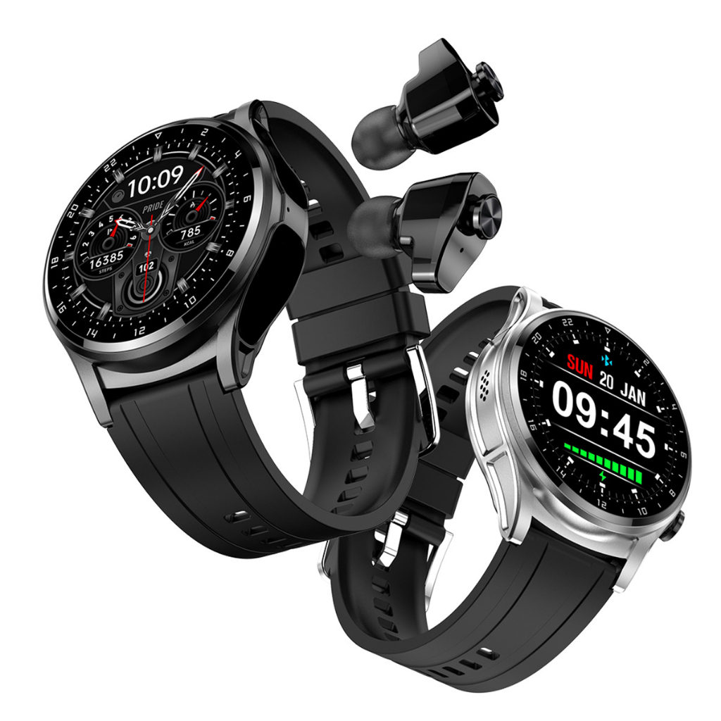 New 2-in-1 Smartwatch With TWS Bluetooth Calling Headset NFC AMOLED ...