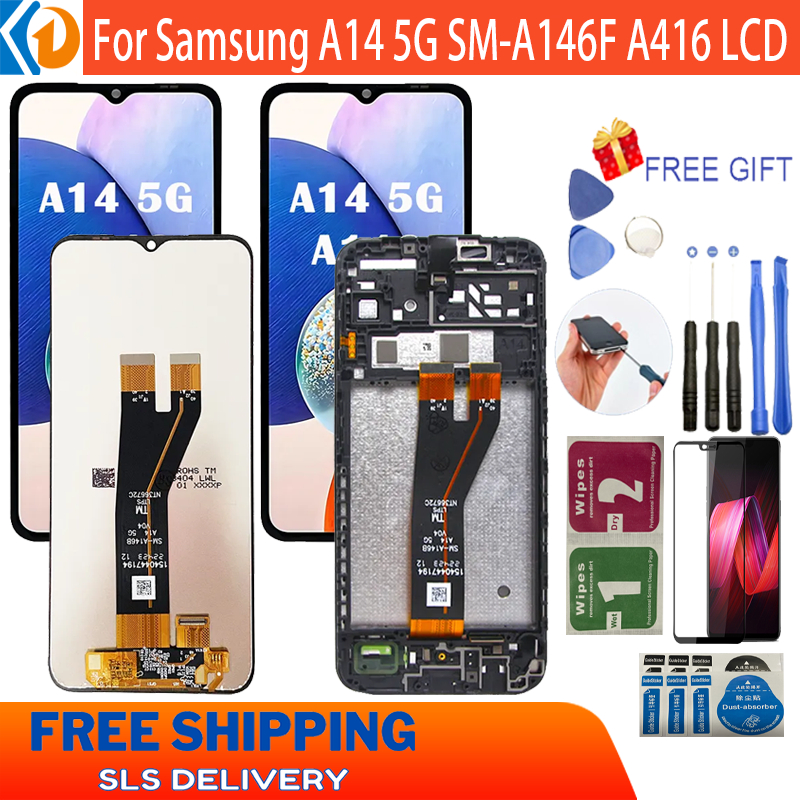 Original For Samsung Galaxy A14 5G A146 A146B A146P A146U LCD With Frame Display Touch Screen ...