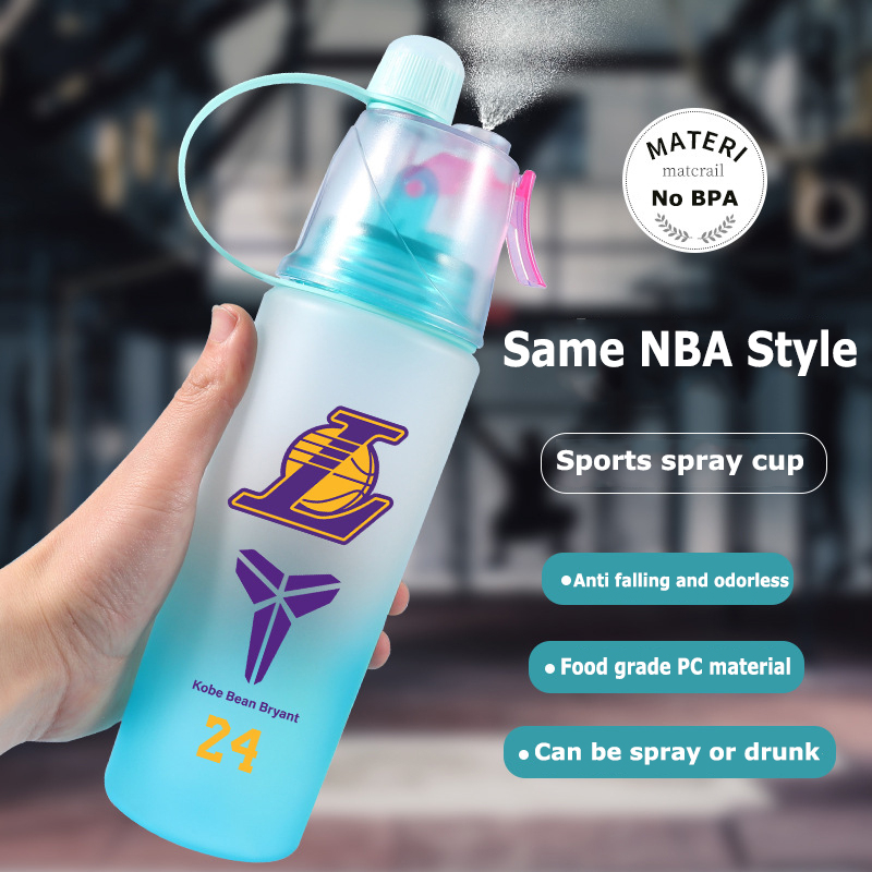 600ML Sports Water Cup Leakproof Plastic Sports Spray Water Bottle ...