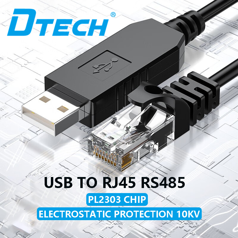 DTECH USB To RJ45/USB To RJ12 Console Cable Adapter Converter Serial ...