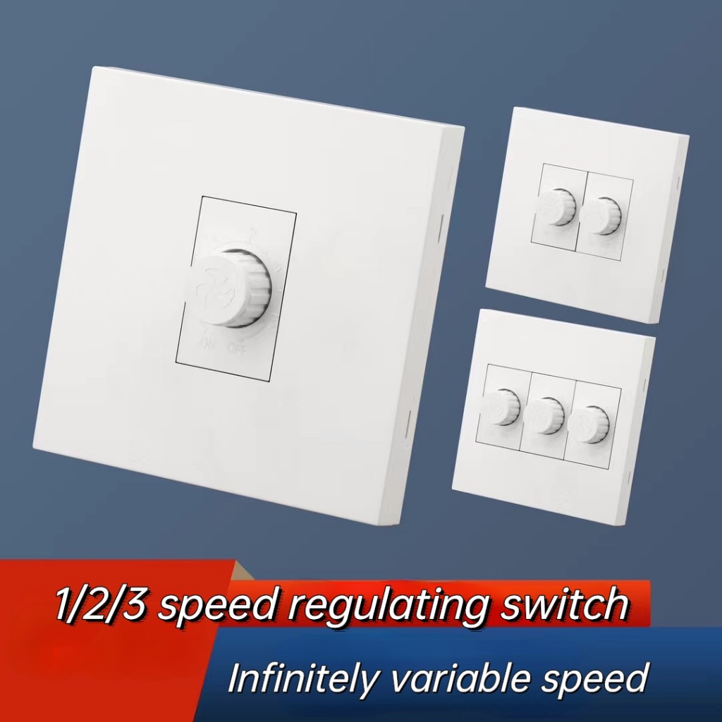 1/2/3gang position stepless variable speed switch, in stock, white/5 ...
