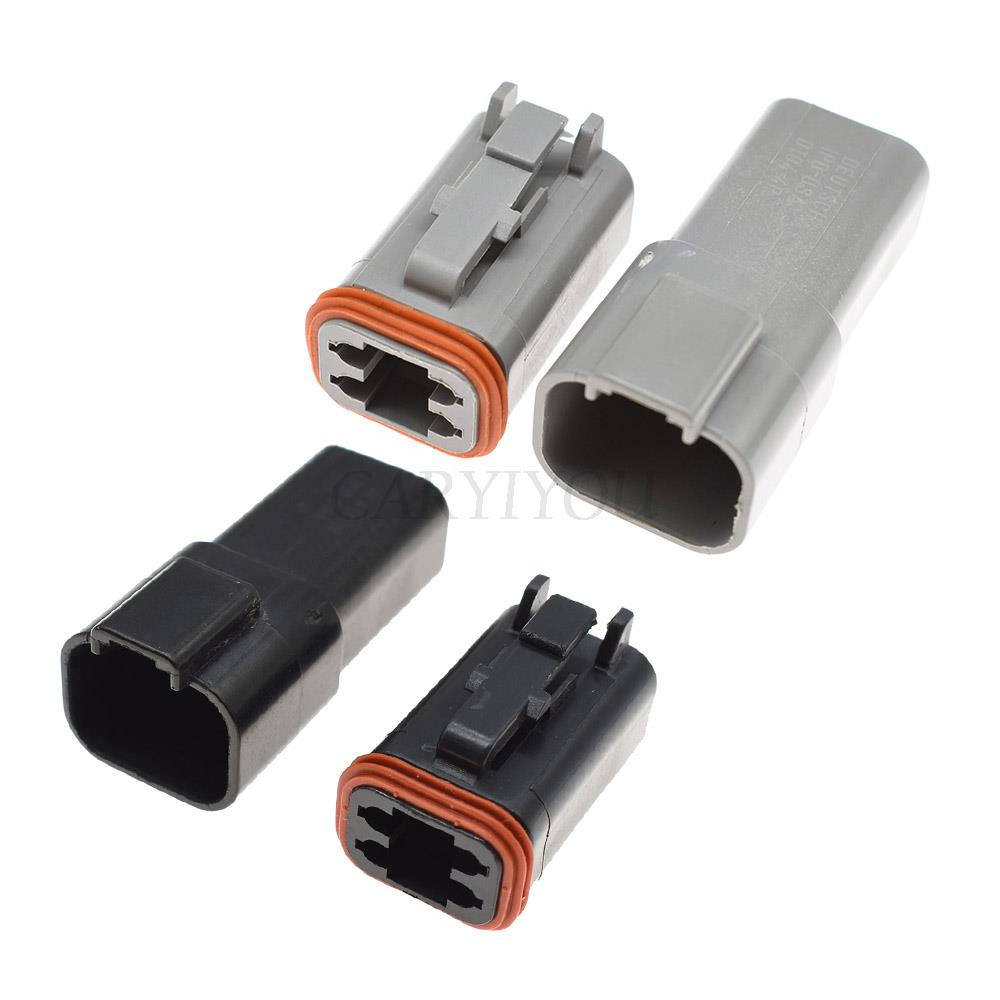 1 Set 4pin Deutsch DT Waterproof Male Female Electrical Connector Plug DT04-4P DT06-4S With ...