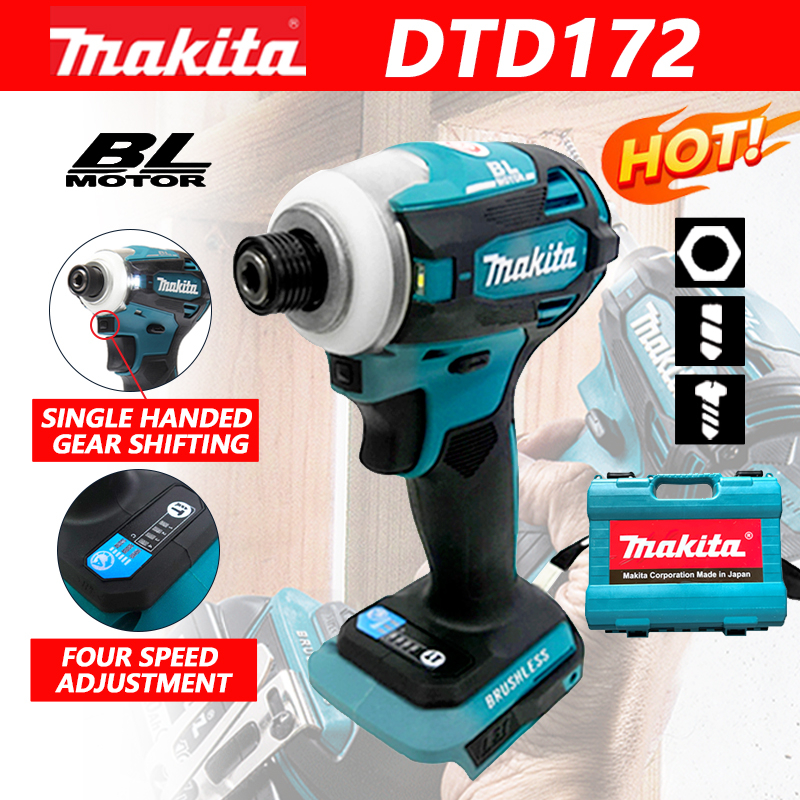 Makita DTD172 Cordless Impact Driver 18V LXT BL Brushless Motor Electric Drill Wood/Bolt/T-Mode ...