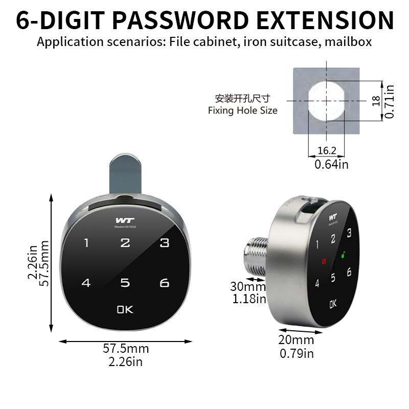 (White-New)Touch screen digital electronic code lock/fingerprint lock ...