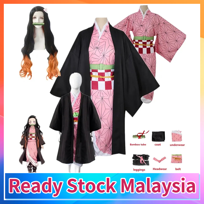 Anime Kamado Nezuko Cosplay Costume Demon Slayer Cosplay Uniform ...