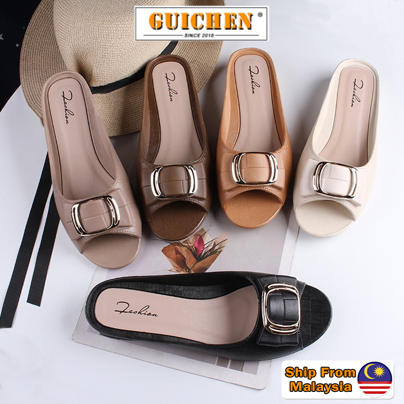 Shipping from Malaysia 2023 Sandal Women Indoor Home Comfort Anti Slip ...