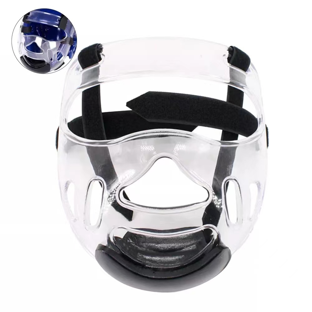 Taekwondo karate Clear Face Shield Head Shield Removable Taekwondo ...