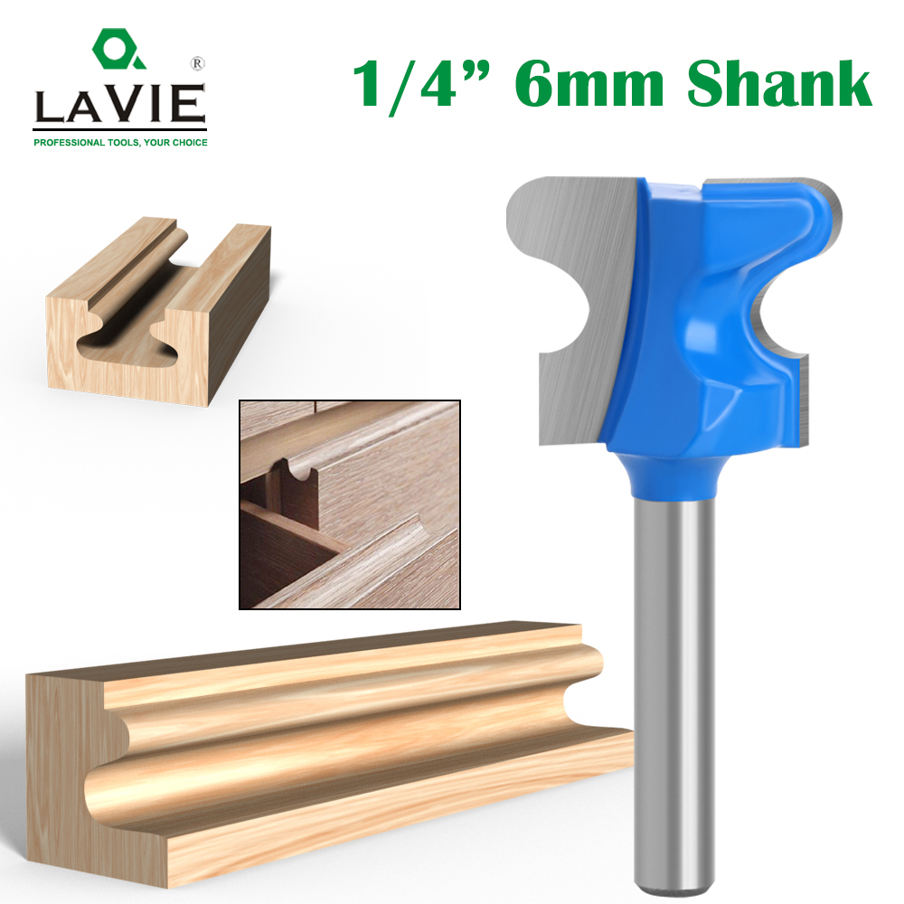 LAVIE 6mm 1/4" Shank 6.35mm Double Finger Router Bits For Wood Milling ...