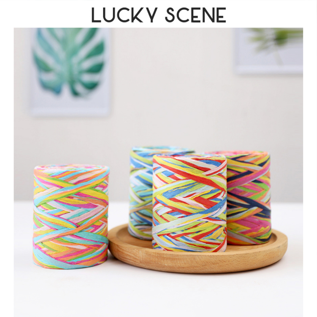 6 Color Roll Colorful Lafite Rope Creative DIY Weaved Gift Wrapping ...