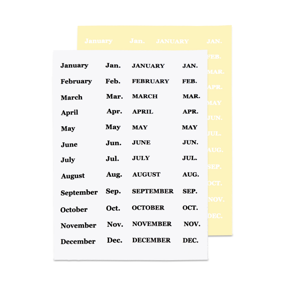 5 Sheets Mini Sticky Index Divider Tabs Stickers Black White Adhesive ...