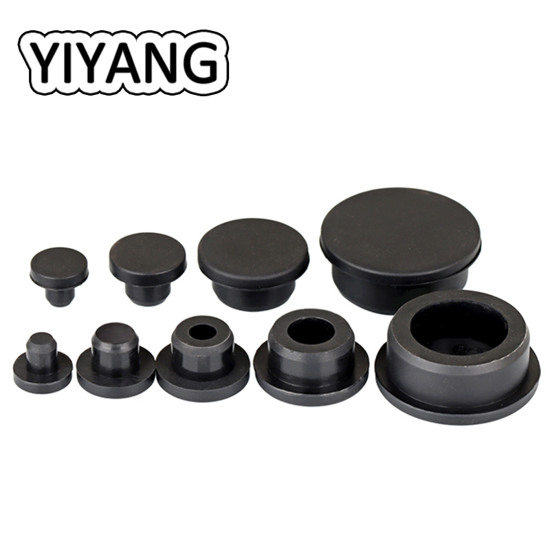 1pcs 6.8mm-19mm Black/White Silicone Hole Plug Blanking End Cap Tube ...