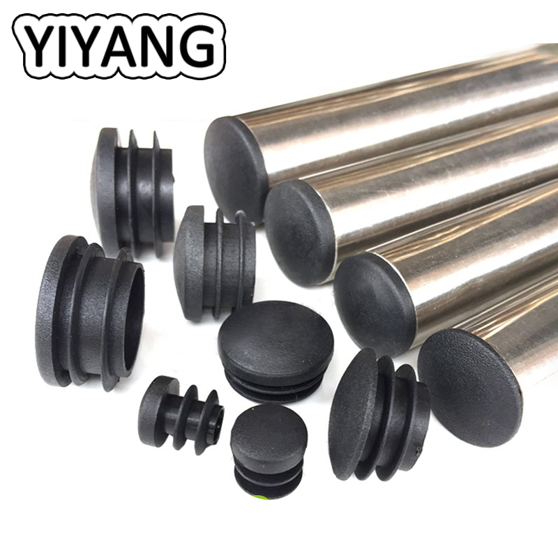 10pcs Black Round Tube Plastics Plug 10mm~50mm Pipe Tubing Plug End Cap ...
