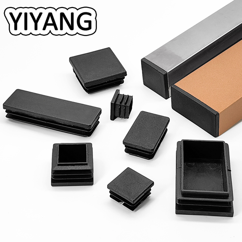1pcs Square Plastic Tube Plug 13mm-60mm Black Pipe Tubing Inner Plugs ...