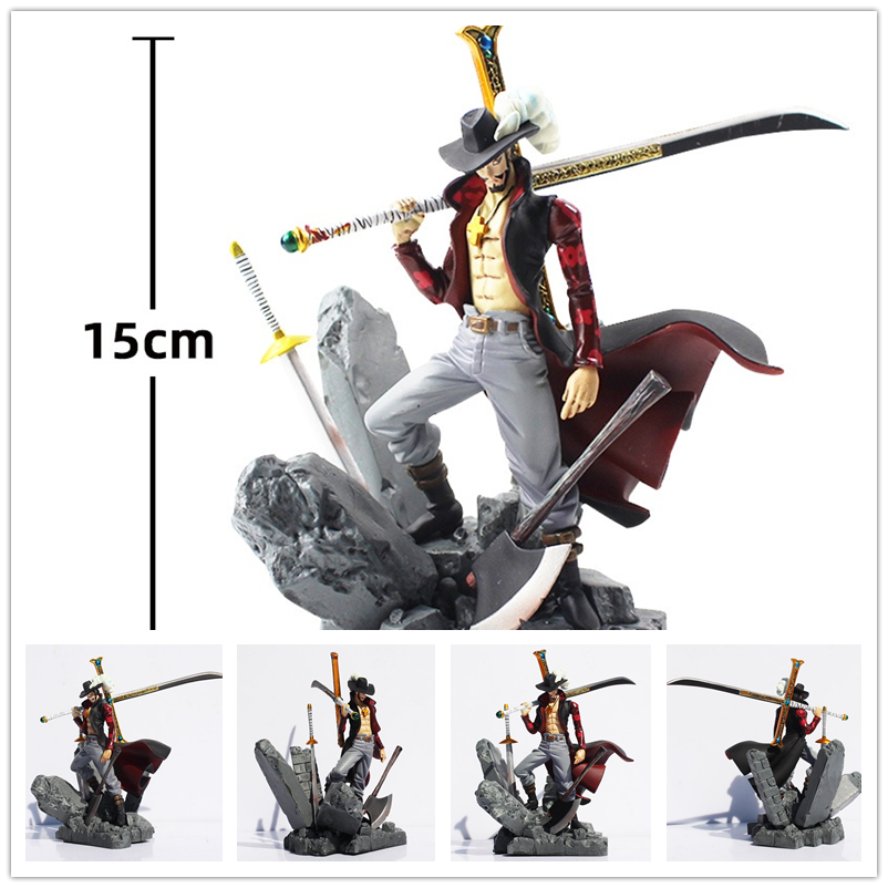 One Piece Dracule Mihawk Action Figure 15cm PVC Anime Toys | Shopee ...
