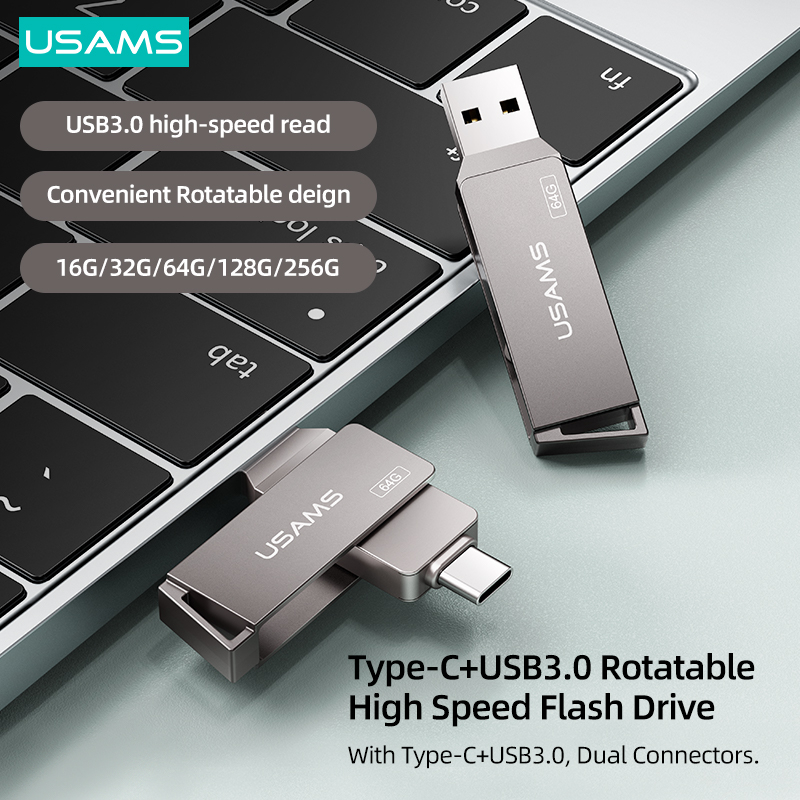 USAMS OTG 2 In 1 Type C USB High Speed Flash Drives (16GB/32GB/64GB ...