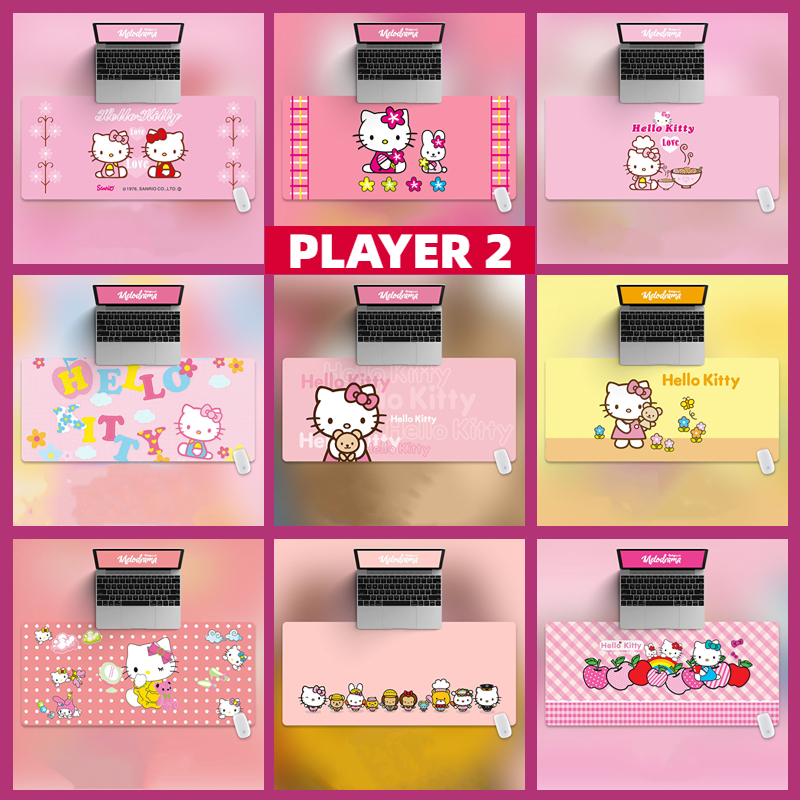 Hello Kitty Mouse Pad Cute Large Pink Kawaii Anime Cartoons Gaming ...