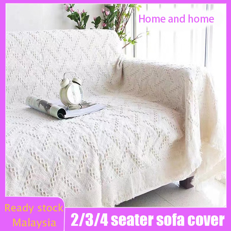 [Available in stock in Malaysia] Sofa Cover White Nordic Simplicity Towel Slipcover Sofa blanket ...