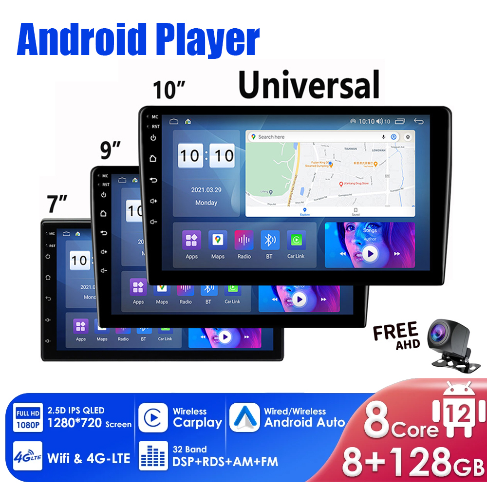 [ 4GB RAM+32G IPS ] Android Player 7 9 10 inch Double Din Car Radio ...