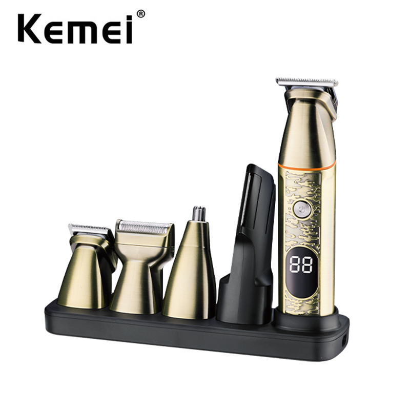 Kemei Waterproof Electric Hair Trimmer Beard Grooming Kit Mustache Nose ...