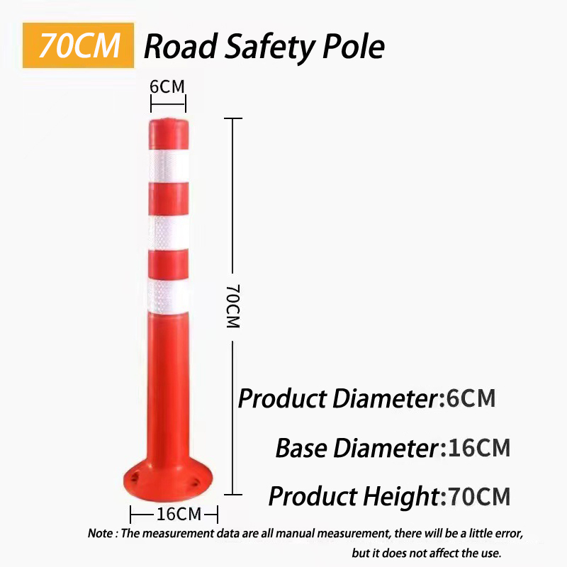【SEY】30 Inch 75cm Flexible Post Pole Road Cone Safety Red EVA Material ...