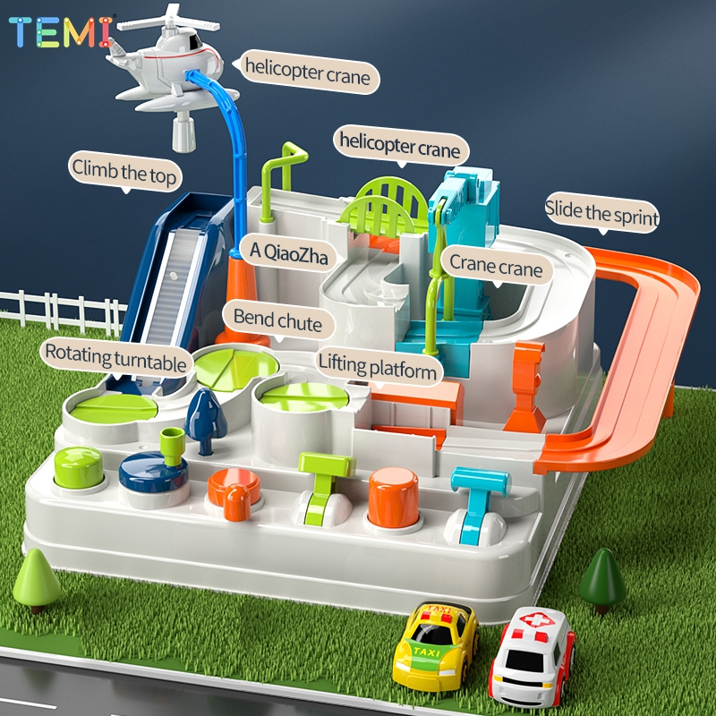 ⭐Shipping from MalaysiaTEMI⭐ Car Adventure Toy Set Track & Car Play Set ...