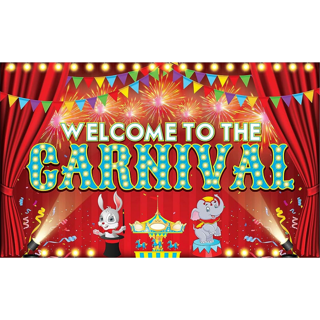 5x3ft Welcome to The Carnival Photography Backdrop for Carnival Theme ...