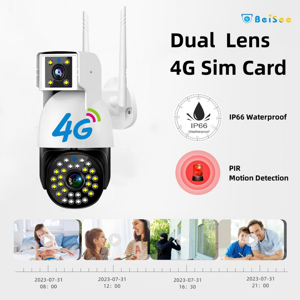 V380 PRO 4MP 4G Sim Card IPX6 Waterproof CCTV Wireless Outdoor PTZ ...