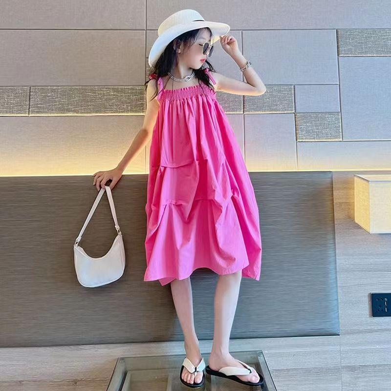 Lemon-Tree Summer Girls' Dress Princess Sleeveless fashionable thin ...