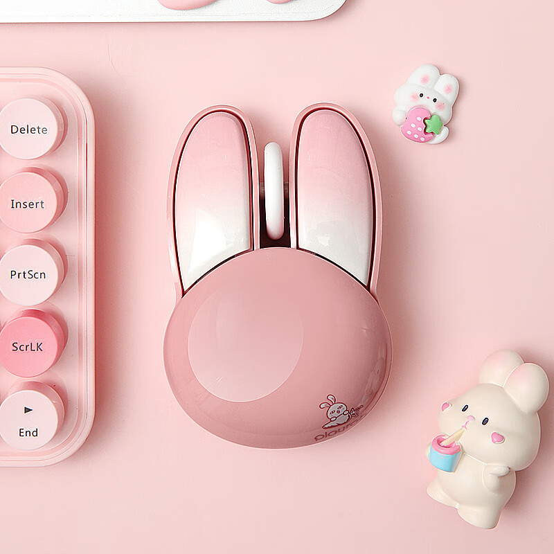 M6 Wireless Mouse Girls Cute Silent Rabbit Office Laptop Mouse | Shopee ...