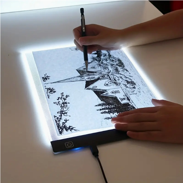 LED Drawing Board A3/A4/A5 Tracing Board Light Pad Brightness Adjustable Animation Drawing Pad ...