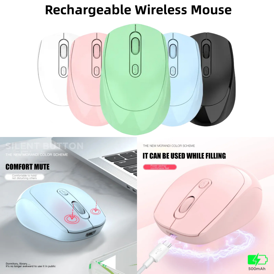 Rechargeable Wireless Mouse Bluetooth-compatible Gamer Gaming Mouse ...