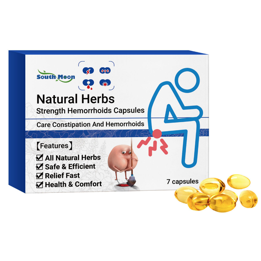 Natural Herbs Strength Hemorrhoids Capsules for Internal Hemorrhoids Piles External Anal Fissure ...
