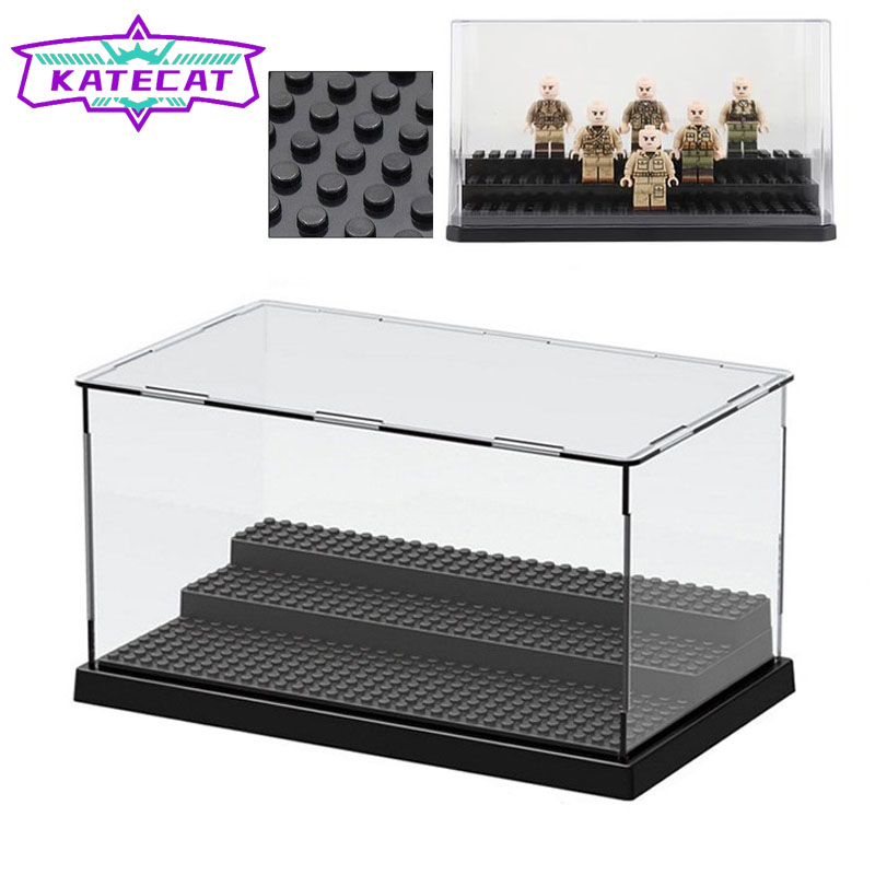 3 Steps Minifigures Display Case/Box Dustproof Acrylic Figures City Car ...