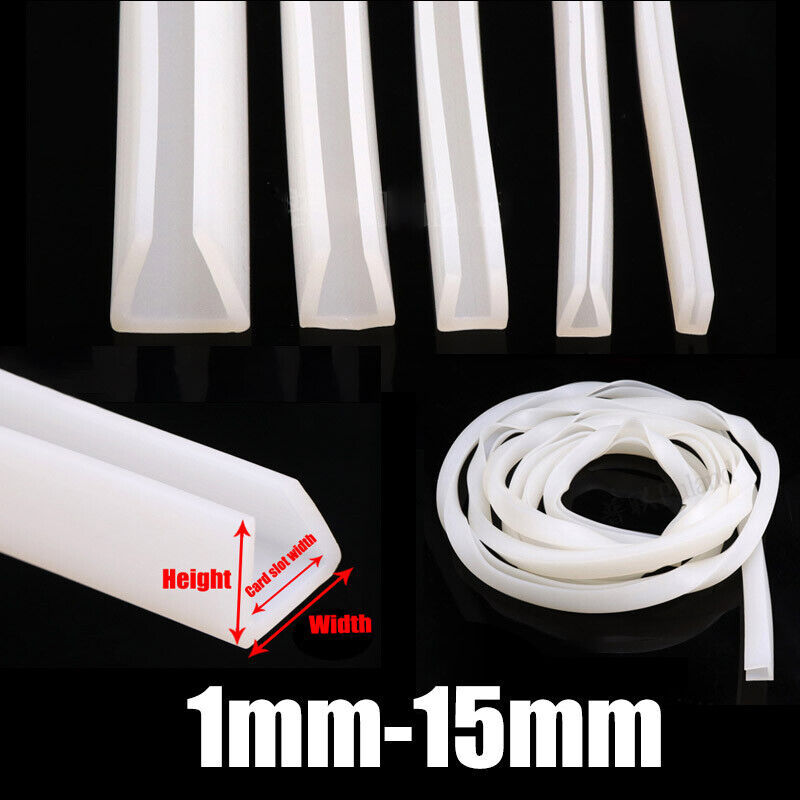 Silicone Rubber U Channel Edging Trim Seal White Square U-Shaped Bumper ...