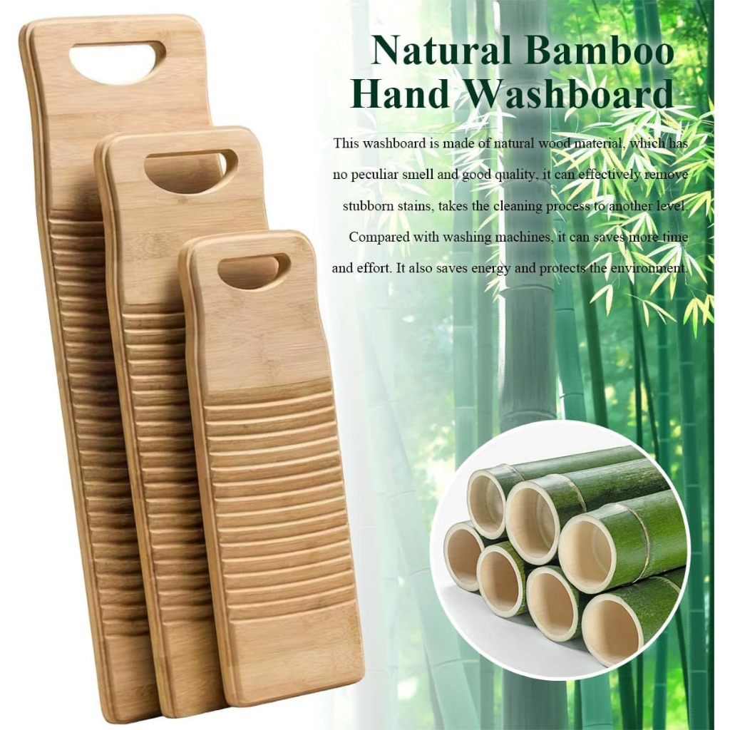 Large Hand Washboard for Laundry Washing Clothes, Natural Wooden color ...