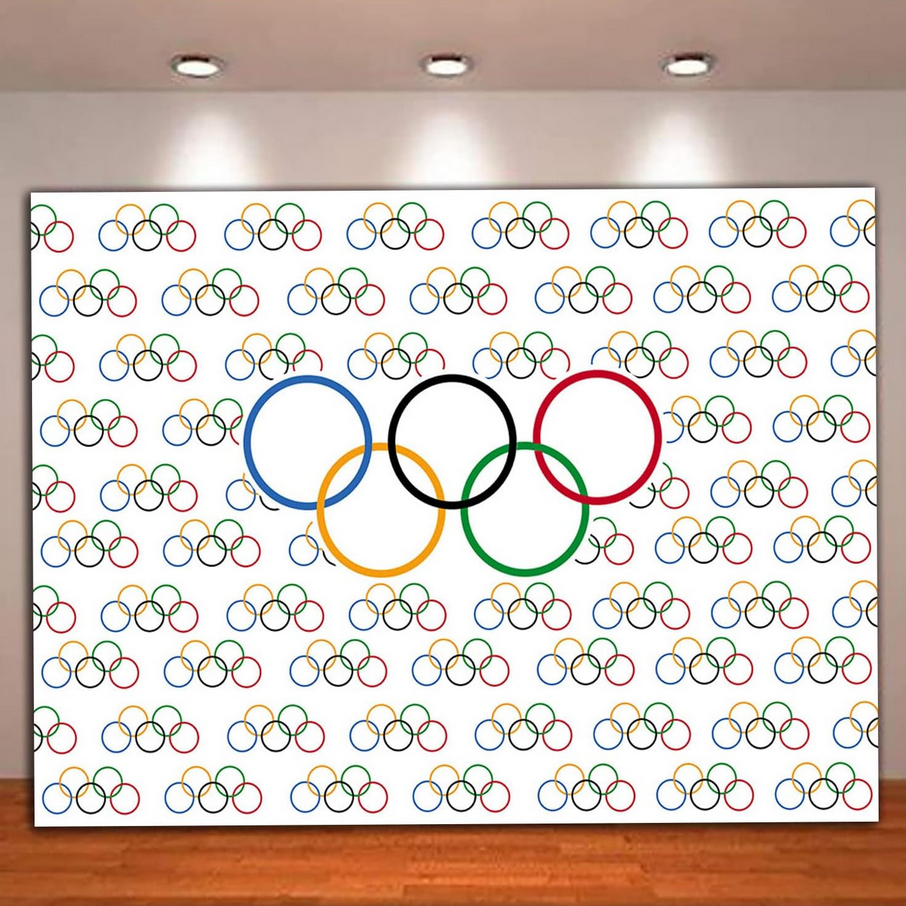 Olympic Sport Theme Photography Background Olympic Rings International ...