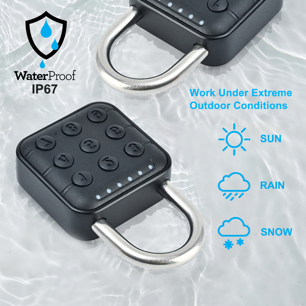 Smart 6-Digit Anti-Theft Digital Button Padlock, Combination Lock ...