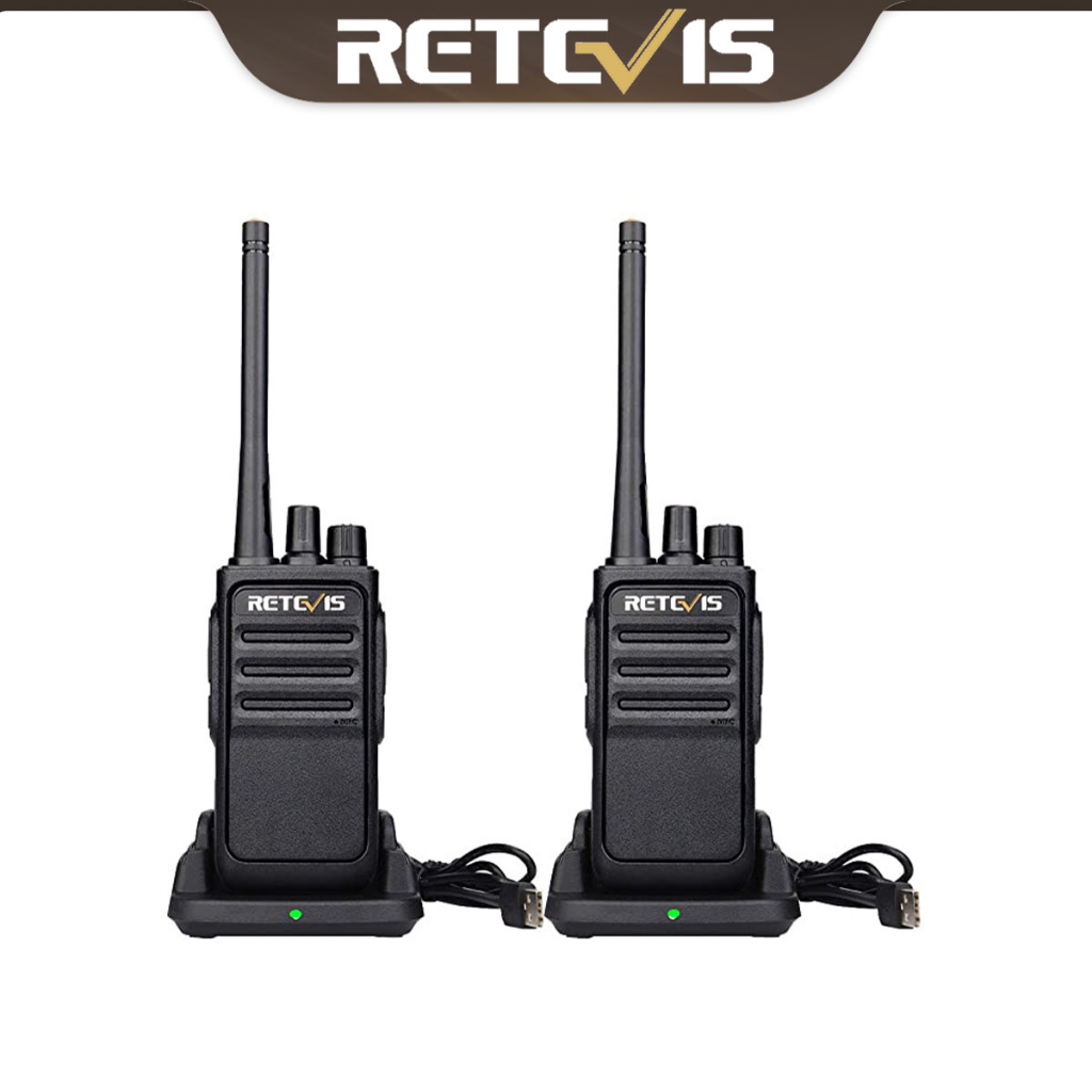 Retevis RT617 Walkie Talkie PMR446 16 Channels 2 Way Radio Rechargeable ...