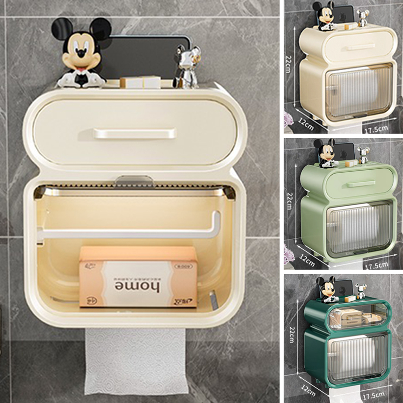 Toilet Paper Roll Tissue Box Holder Container Sanitary Multi Storage ...