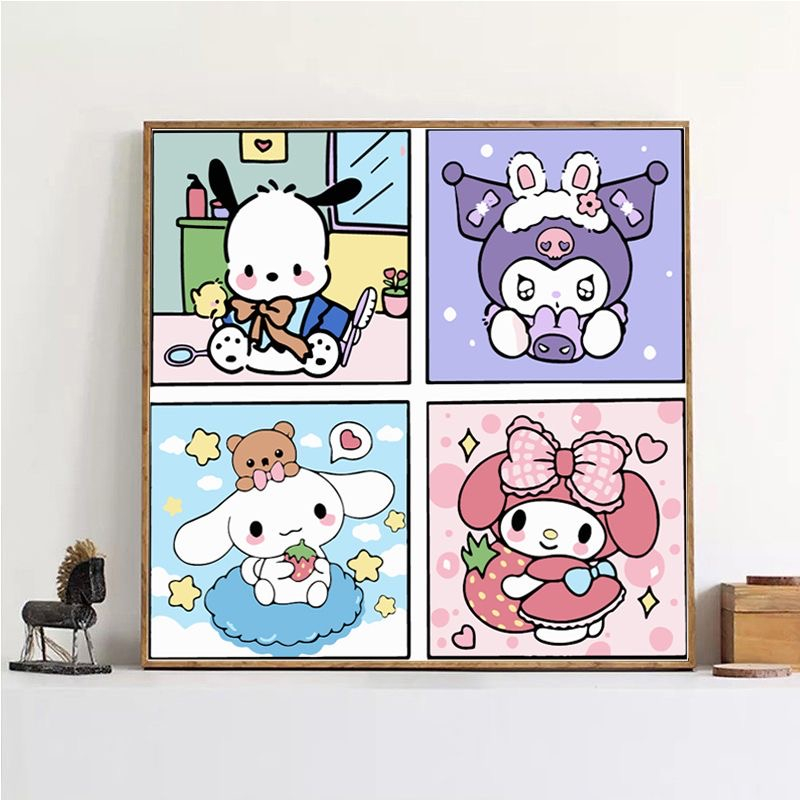DROFE-paint by number-Sanrio-Crayon Shinchan-Cinnamoroll-paint by ...