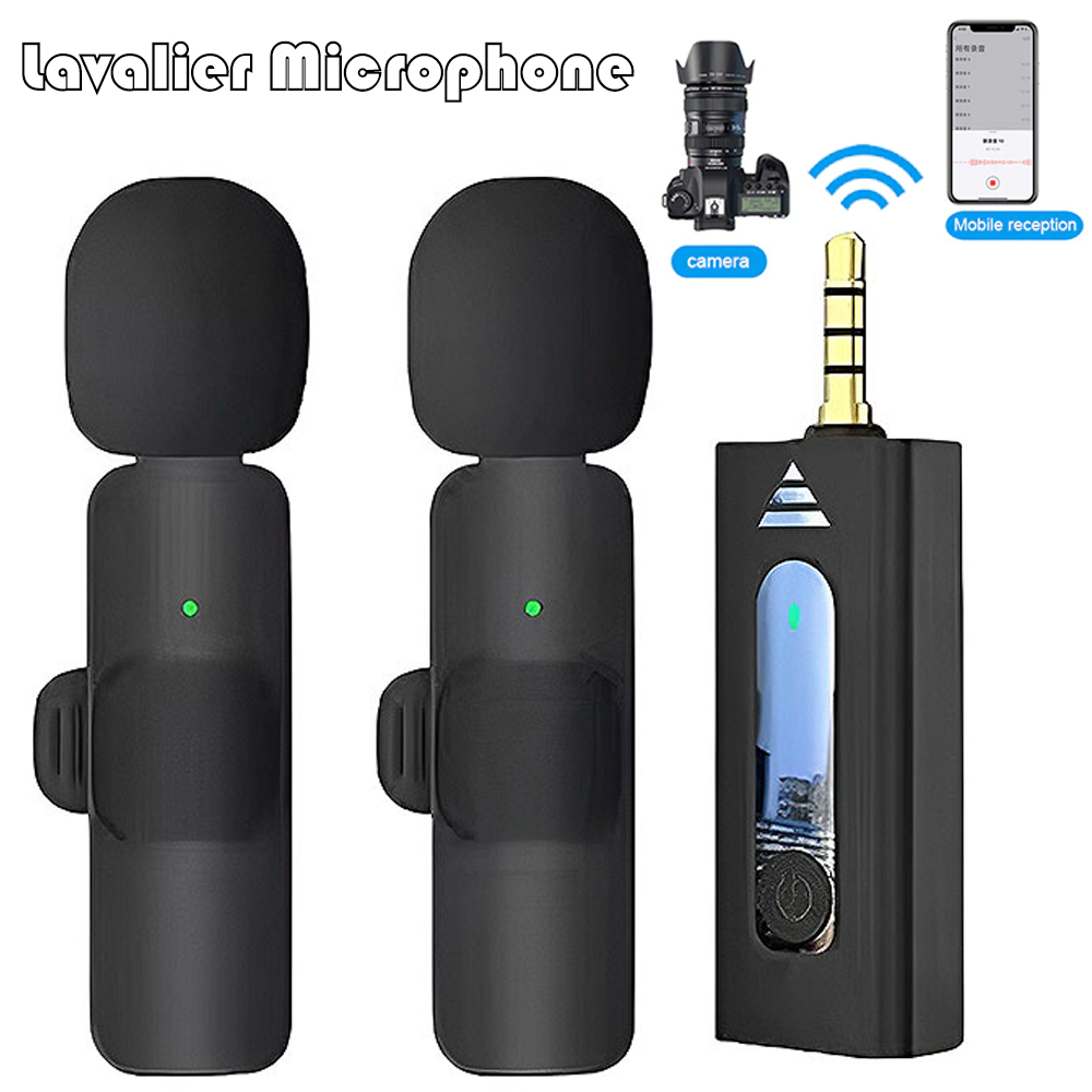 Vlog Wireless Lavalier Microphone Type C Noise Reducing Microphone Dual ...