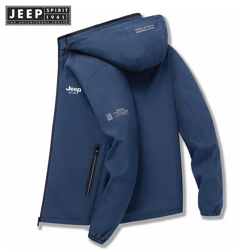 JEEP SPIRIT 1941 ESTD Men's Casual Breathable Hooded Sports Jacket ...