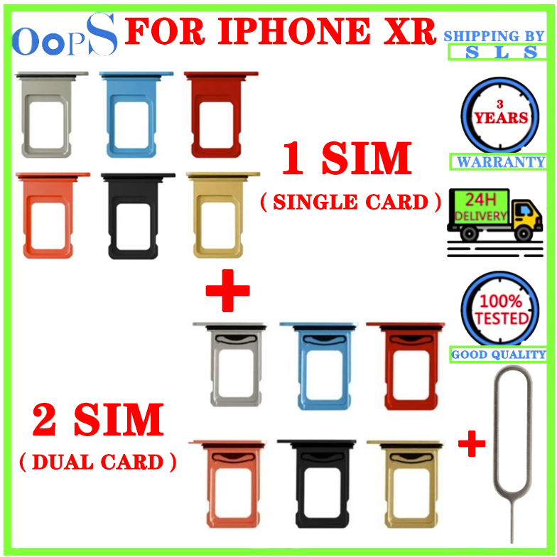 Dual Single Phone SIM card tray For iphone XR Card Slot Holder Reader ...