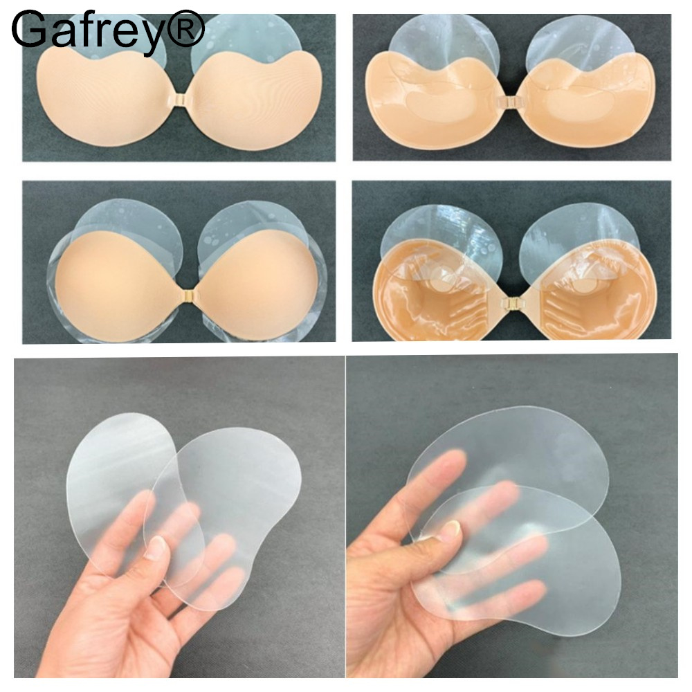 Gafrey 2 Pairs Reusable Transparent Breast Lift Nipple Cover Adhesive ...