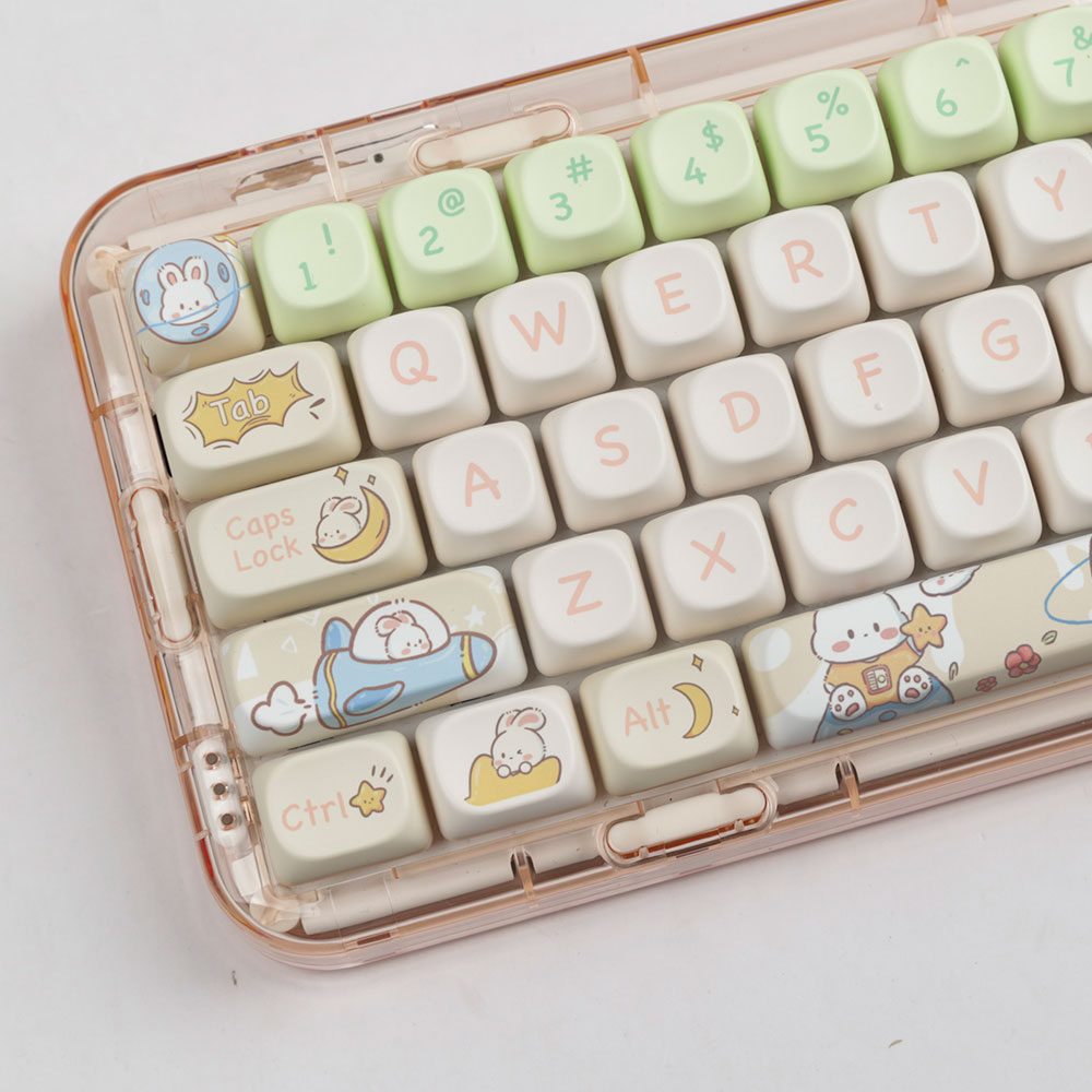 Space Rabbit keycaps MOA profile Dye-Sublimation PBT keycap 143keys ...