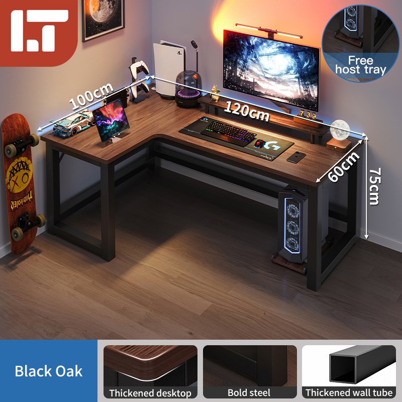 Premium Carbon Fiber L Shape Table Gaming Table 140/160/180CM Home ...