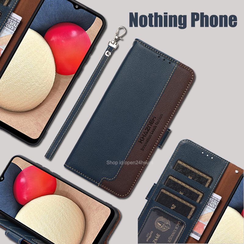 Nothing Phone 2a /2/Nothing Phone 1 Leather Flip covered case with hand ...