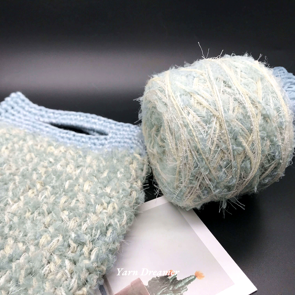 Benang kait Fancy Blended Wool yarn DIY Crochet Yarn Hand Knitting Yarn ...